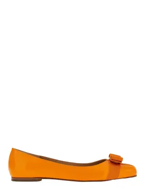 FERRAGAMO Varina Ballerina Flat Orange