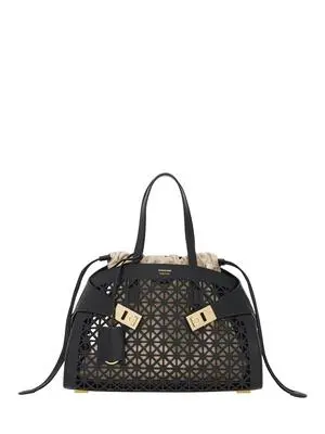 FERRAGAMO Hug Top Handle Bag - Black
