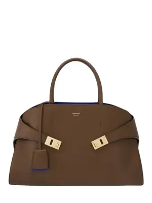 FERRAGAMO Hug Top-Handle Bag Clay
