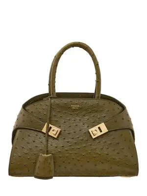 FERRAGAMO Hug Top Handle Bag - Green