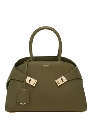FERRAGAMO Hug Top Handle Bag Green