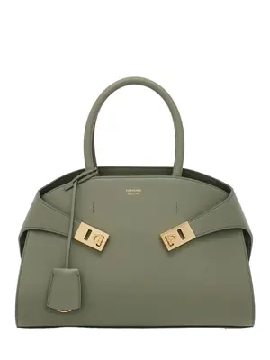FERRAGAMO Hug Top-handle Bag - Grey