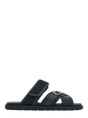 FERRAGAMO Gancini Sandal - Black