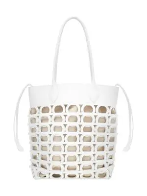 FERRAGAMO Ferragamo Gancini Tote White