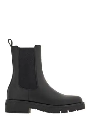 FERRAGAMO Kid Leather Chelsea Boot - Black