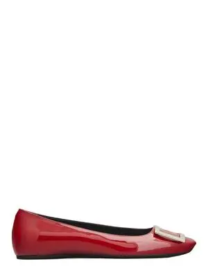 ROGER VIVIER Trompette Ballerinas In Patent Leather - Red