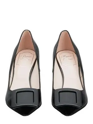 ROGER VIVIER Roger Vivier "In The City" Patent Leather Pumps With Buckle Detail
