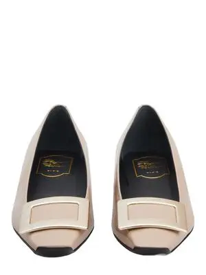 ROGER VIVIER Roger Vivier Belle Vivier Ballerinas In Patent Leather Beige