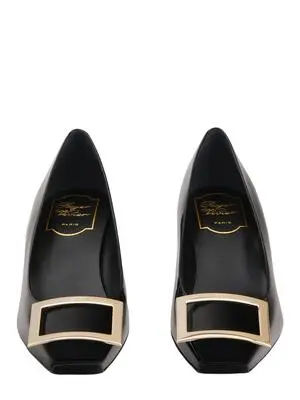 ROGER VIVIER Trompette Pumps In Patent Leather With Iconic Buckle - Black