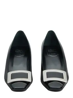 ROGER VIVIER Belle Vivier Pumps In Patent Leather With Metal Buckle - Black