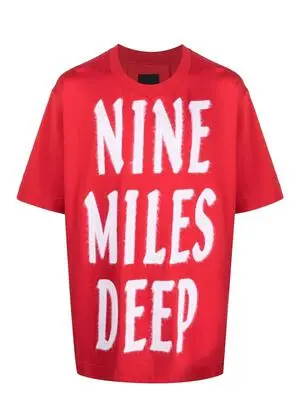 Givenchy Slogan-print Drop-shoulder T-shirt - Red