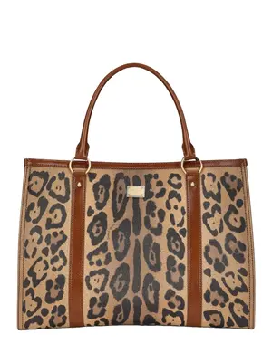 Dolce & Gabbana Leopard-print Tote Bag - Brown