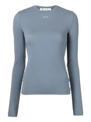 Off-White Long Sleeve Top - Blue