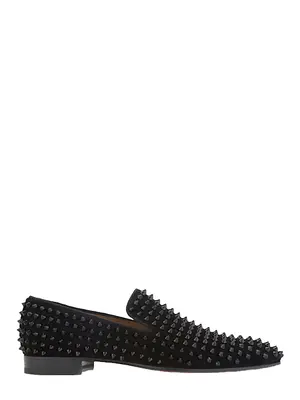 CHRISTIAN LOUBOUTIN Dandelion Spikes Flat Loafers - Black/black