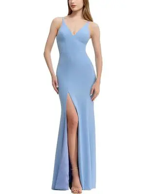 Dress The Population Iris Sleeveless Gown - Sky