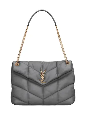 Saint Laurent Puffer Medium Shoulder Bag Storm