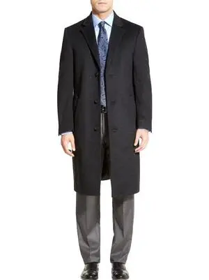 Hart Schaffner Marx Sheffield Classic Fit Wool & Cashmere Overcoat - Charcoal
