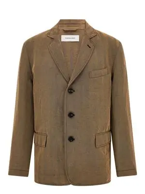 FERRAGAMO Single-breasted Blazer - Beige