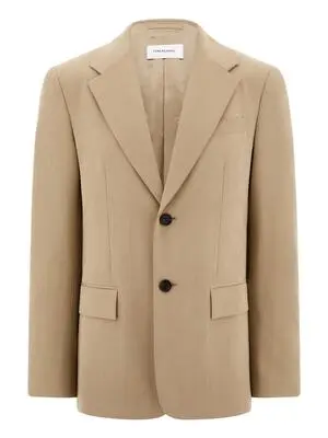 FERRAGAMO Single Breasted Blazer - Beige