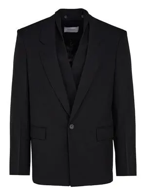 FERRAGAMO Single-Breasted Blazer Black