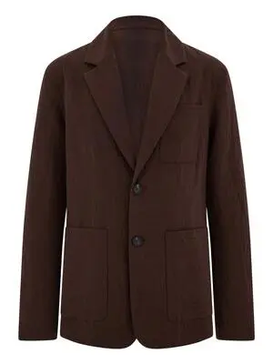 FERRAGAMO Single-breasted Blazer - Brown