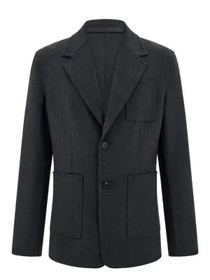 FERRAGAMO Single-breasted Blazer - Grey