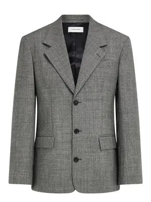 FERRAGAMO Single-breasted Blazer - Grey