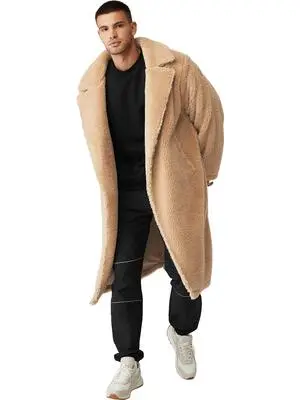 Alo Yoga Oversized Sherpa Trench Jacket - Camel