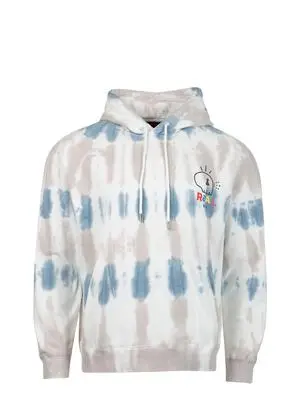 REAL BUY Tie-dye Logo Hoodie - Blue