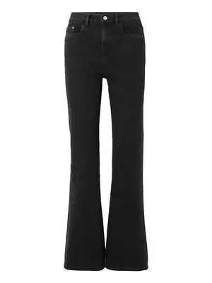 WANDLER Daisy High-rise Flared Jeans Black