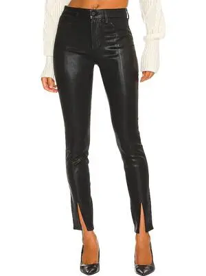 L'Agence Jyothi High-rise Split Ankle Jeans - Noir Coated