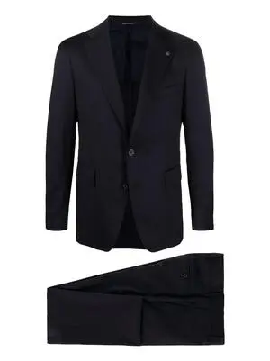 Tagliatore Two Piece Virgin Wool Suit - Blue