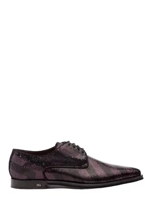 Dolce & Gabbana Sequin-embellished Derby Shoes - Black