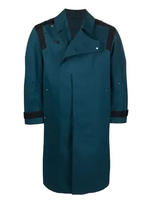 A-COLD-WALL* Logo-badge Longline Trench Coat - Blue