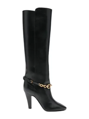 Saint Laurent 100mm Le Maillon Boots - Black