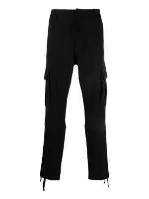 COUNTY OF MILAN Embroidered Cargo Track Pants - Black