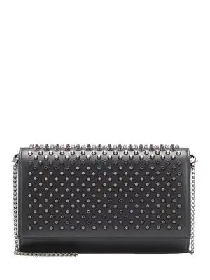 CHRISTIAN LOUBOUTIN Christian Louboutin Paloma Embellished Leather Clutch Black