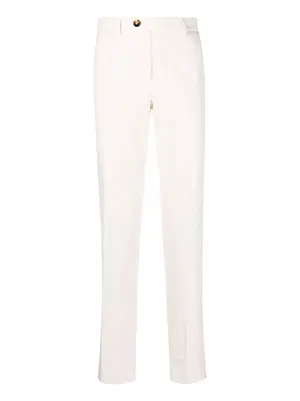Brunello Cucinelli Straight-leg Cotton Trousers - White