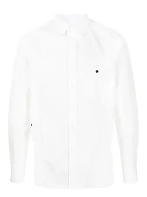 PORTS V Chest-pocket Long-sleeve Shirt - White