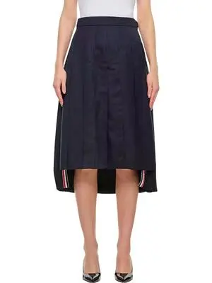 Thom Browne Super 120s Twill Pleated Skirt - Blue