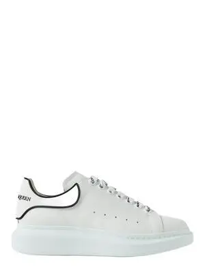Alexander McQueen Exaggerated-sole Leather Sneakers - White