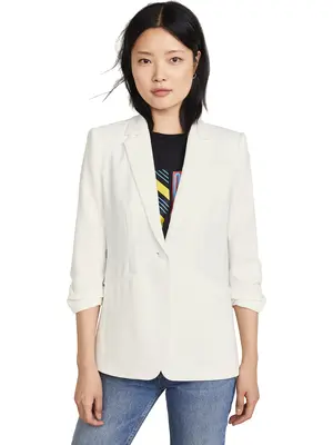 Cinq À Sept Cinq À Sept Crepe Khloe Blazer Ivory