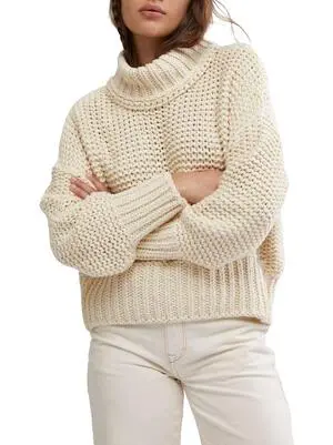 Free People Chunky Mock Neck Sweater - Ivory