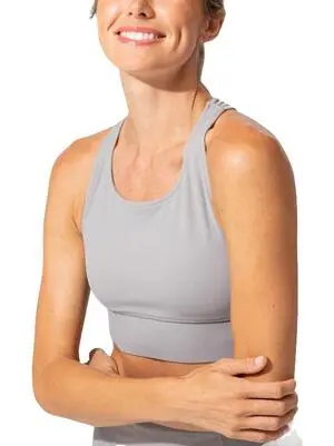 THREADS 4 THOUGHT Strappy Sports Bra Chrome