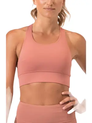 THREADS 4 THOUGHT Strappy Sports Bra Cinnamon