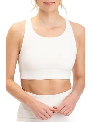 THREADS 4 THOUGHT Strappy Sports Bra Ecru