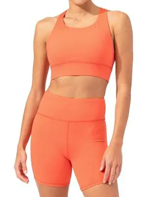 THREADS 4 THOUGHT Strappy Sports Bra Tango
