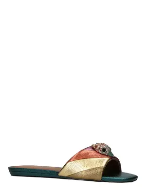 Kurt Geiger Kurt Geiger London Kensington Slide Sandal Bronze/ Teal Multi