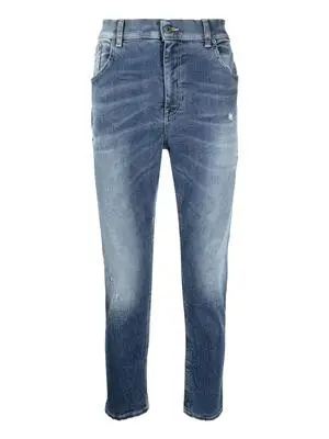 DONDUP Straight Leg Organic Cotton Jeans - Blue