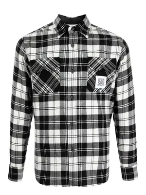 FUMITO GANRYU Pleated Flannel Shirt